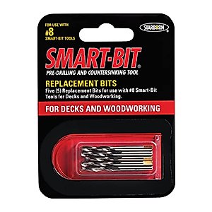 Replacement Bits For No 8 Trim Smart-Bit Pre-Drilling And Countersinking Tool (Item No BDA141)