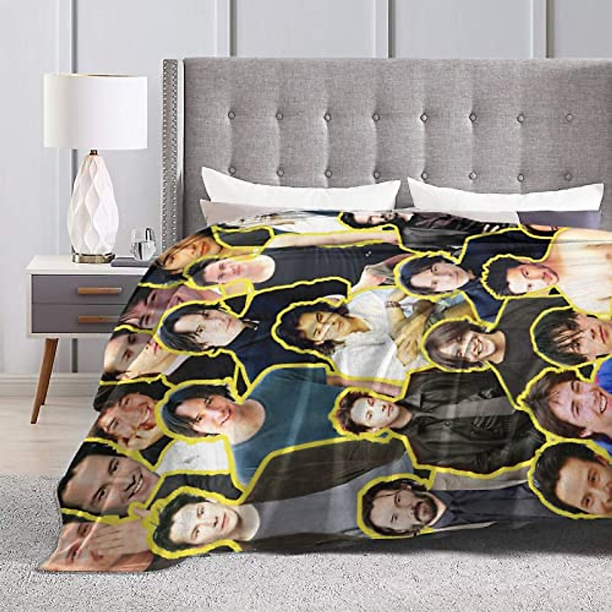 Blanket Keanu Reeves Soft and Comfortable Warm Fleece Blanket for Sofa, Office Bed car Camp Couch Cozy Plush Throw Blankets Beach Blankets