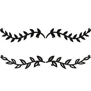 4 Pieces Wooden Tree Leaves Wall Art Decor Black Vine Olive Branch Wall Hanging Decor Wooden Leaves Decoration Botanical Leaves Wall Sign Minimalist Leaves Line Decor for Home Office Decoration
