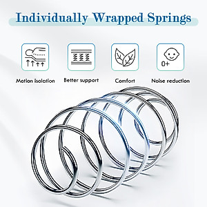 Wellynap King Mattress,10 Inch King Size Mattress,Hybrid Mattress King in a Box,Individually Pocketed Innerspring,Fiberglass-Free Mattress,Medium Firm120 Nights Risk-Free Trial