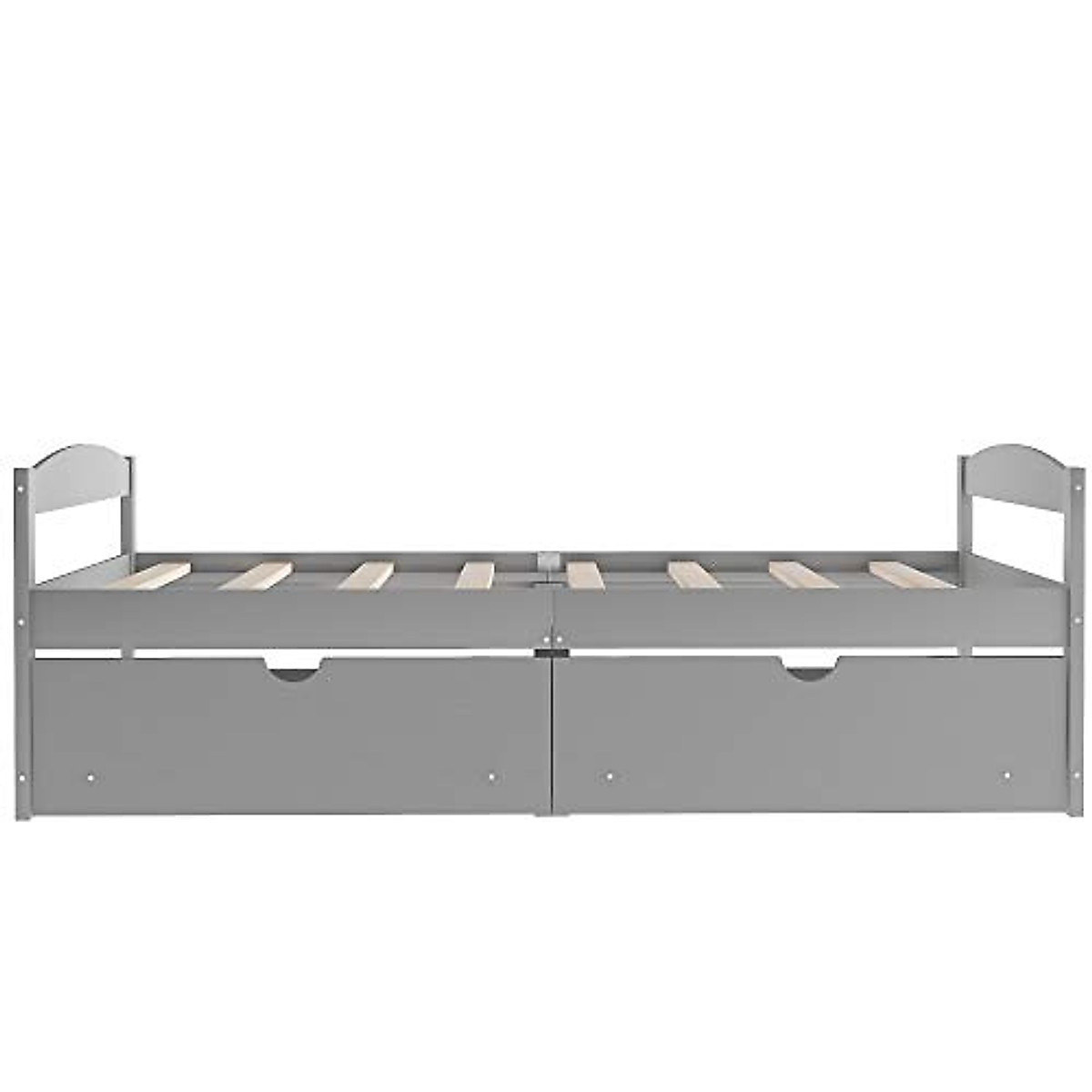 Lifeand Twin Size Daybed with 2 Drawers,Wood Storage Platform Bed for Kids Teens and Adults,No Box Spring Needed