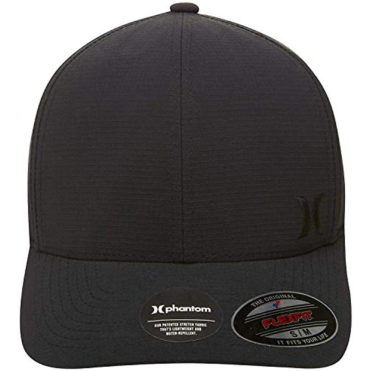 Hurley Men's Caps - Phantom Ripstop Curved Bill Baseball Hats for Men (S-XL), Size Large-X-Large, Black/Black