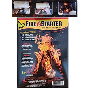 Qwick Wick Fire Starters - 65 Pack with Storage Bucket - Great for Fireplace, Wood Stoves, Camp Fires