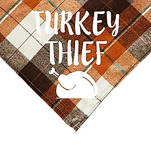 JOTFA Thanksgiving Day Dog Bandanas, Holiday Fall Plaid Dog Puppy Bandana Scarf Costume for Small Medium Large Dogs Pets