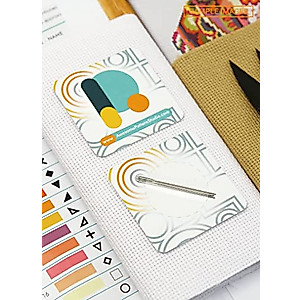 Mandala Giraffe CS206 - Counted Cross Stitch KIT#2. Set of Threads, Needles, AIDA Fabric, Needle Threader, Embroidery Clippers and Printed Color Pattern Inside.