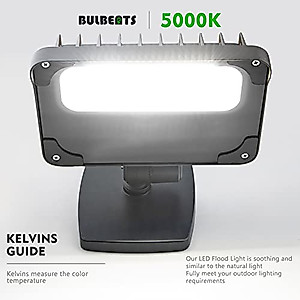 bulbeats 4 Pack 70W LED Flood Light Outdoor, 10500LM Eqv.250W Flood Security Light, 5000K Knuckle Mount, IP65 Waterproof Outdoor Lighting for Tree/Yards/Advertising Boards