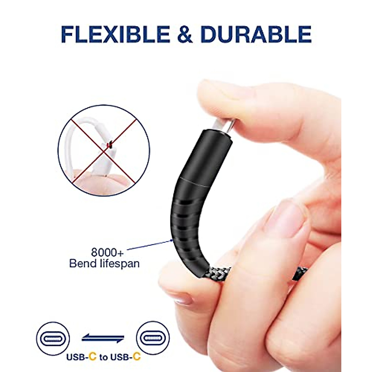 Long USB C to USB C Cable 10FT 2Pack Charger Cord for Samsung Galaxy S23/S22 Plus/S22 Ultra/S21/S23+/S22 Ultra/S20 FE 5G,Note 10/20/20 Ultra,Z Flip 3 4,Fold 3 4,Pixel 6 7 Pro,60W Fast Charge Charging