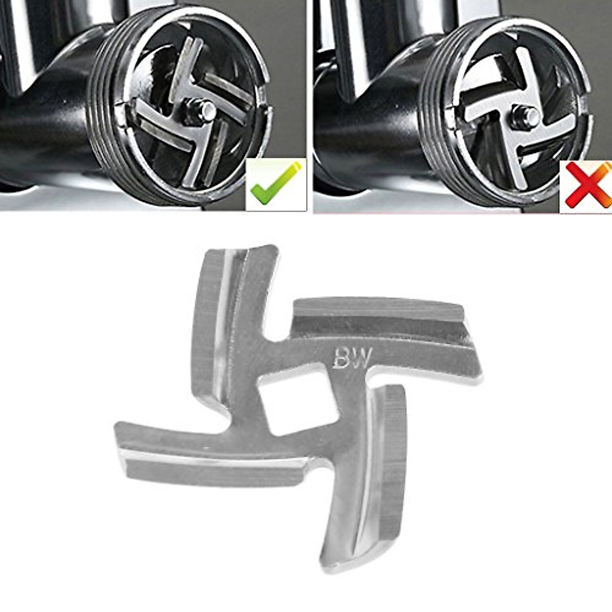 IOOOFU Meat Grinder Blade Stainless Steel 50mm Diameter Moulinex HV6 Spare Part for Cooking Delicious Food As Shown Stainless Steel