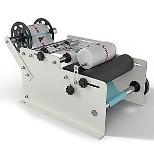 KIMTEM Manual Round Labeling Machine, Bottle Label Applicator for Round Bottles White