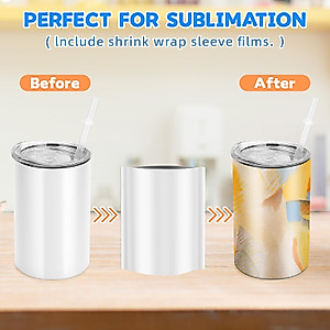 IAMGlobal 4 Pack 12 Oz Sublimation Tumbler Set With Lids and Straws, 304 Stainless Steel Travel Tumblers