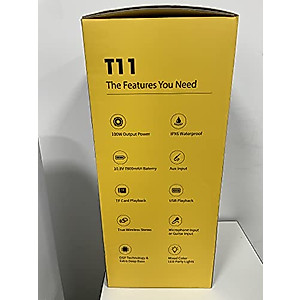 W-KING 100W Bluetooth Speakers V5.3, IPX6 Waterproof Portable Loud Speaker with Deep Bass/110dB Huge Sound/DSP, Karaoke Outdoor Boombox with Lights/Mic & Guitar Port/Echo/USB Port/EQ/Adapter Included