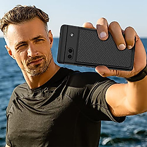 JXVM for Google Pixel 6a Phone Case: Dual Layer Protective Heavy Duty Cell Phone Cover Shockproof Rugged with Non Slip Textured Back - Military Drop Protection Bumper Tough - 6.1inch (Matte Black)