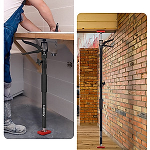 2PK Support Pole,Steel Telescopic Quick Adjustable 3rd Hand Support System, Support Rod, Supports up to 154 lbs Construction Rods for Cabinet Jacks Cargo Bars Drywalls Extends from 50 Inch to 118 Inch
