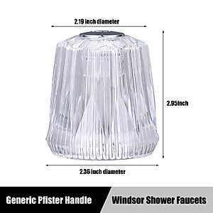 Kigley 4 Pcs Shower Faucets Handle Replacement Handles Shower Knob Replacement Compatible with Pfister Old Systems Bathtub, Clear (Novelty Style)