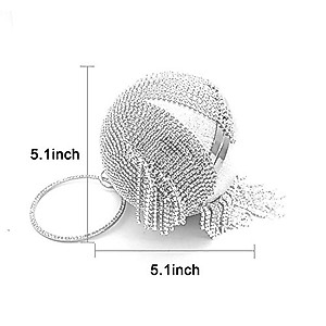Oweisong Women’s Round Ball Evening Bag Clutch Cage Purse Vintage Banquet Shoulder Handbag