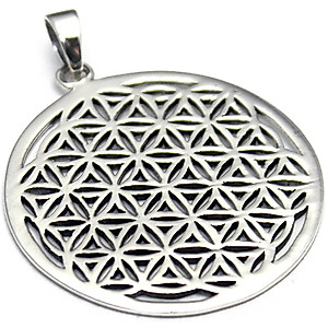 COSUMOSU 1.45″flower of life Sacred Geometry 925 Sterling Silver Pendant…