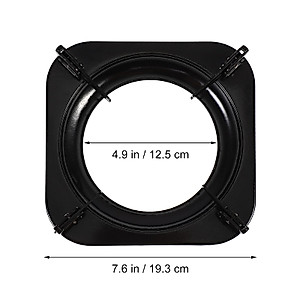 SOLUSTRE Square Cast Iron Wok Ring Wok Pan Support Gas Cooker Pot Holder Hob Cooker Pan Holder Stand Non-Slip Cast Iron Wok Support Ring Stove Accessories for Kitchen Wok Gas Hob