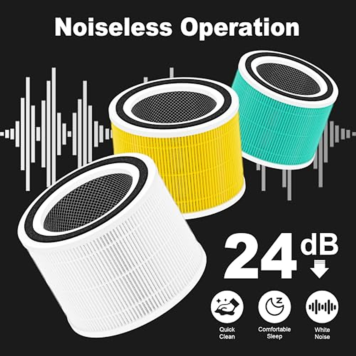 240 True HEPA 14 Replacement Filter Compatible with Puroair 240, 3-in-1 True HEPA Filter Replacement, Grade True HP-14 with Activated Carbon Filter, 2 Pack, White