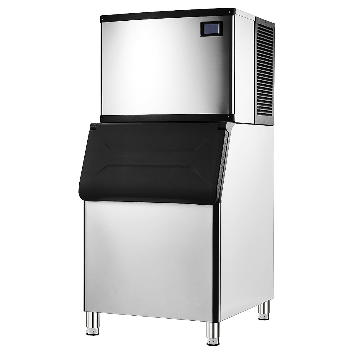 Commercial Ice Maker Machine 500LBS/24H, Stainless Steel 380LBS Large Storage Bin, 14x13 Ice Cube, for Restaurant/Bar/Business