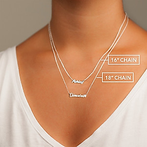 TSD 14K Yellow Gold Petite Personalized Name Necklace with a 16" Chain by JEWLR*