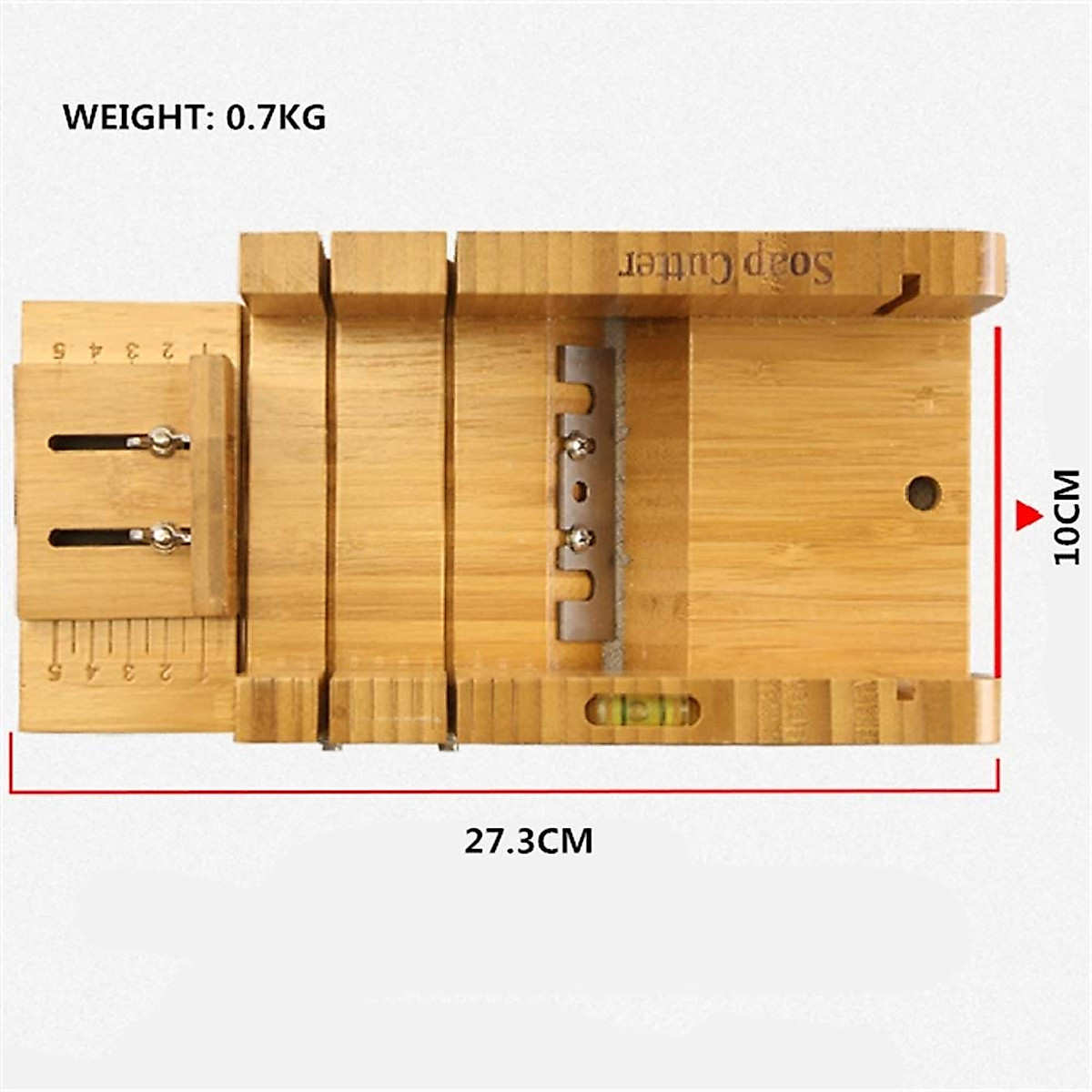 Pure Vie Multi-function Practical Adjustable Bamboo Soap Making Kit + Stainless Steel Beveler Planer Wire Slicer for Making Loaf Soap Cheese DIY Cutting Making -Handmade Craft Soap Making Kitchen Tool