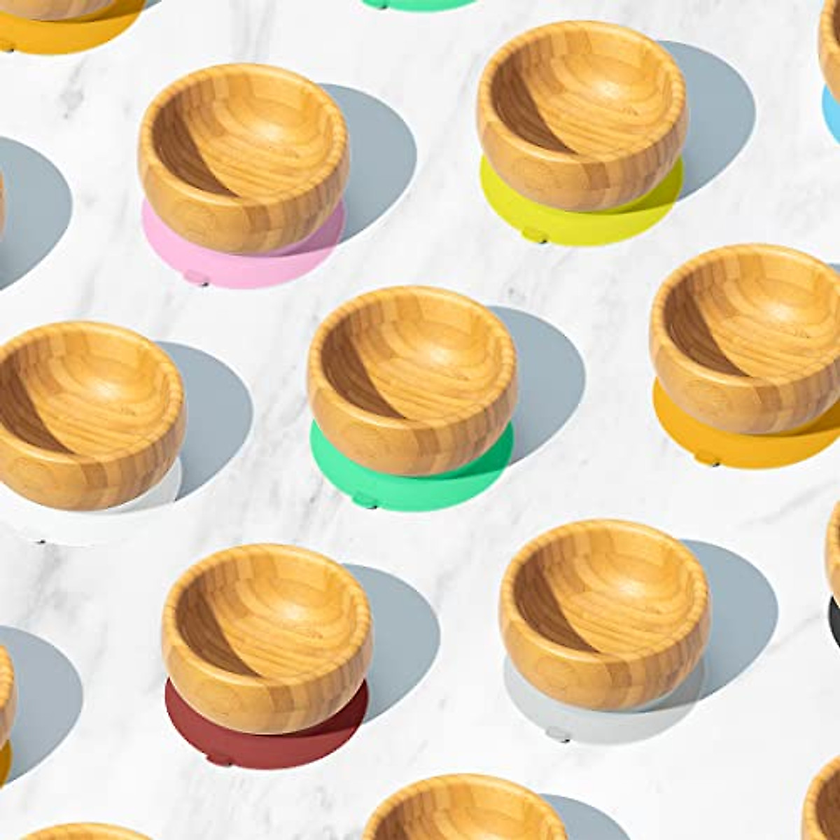 Avanchy® Baby Bowls with Suction. Food Set for Babies Kids Toddler Boys Girl + Travel Baby Silicone Spoon. Fits Feeding High Chair Table, Gray