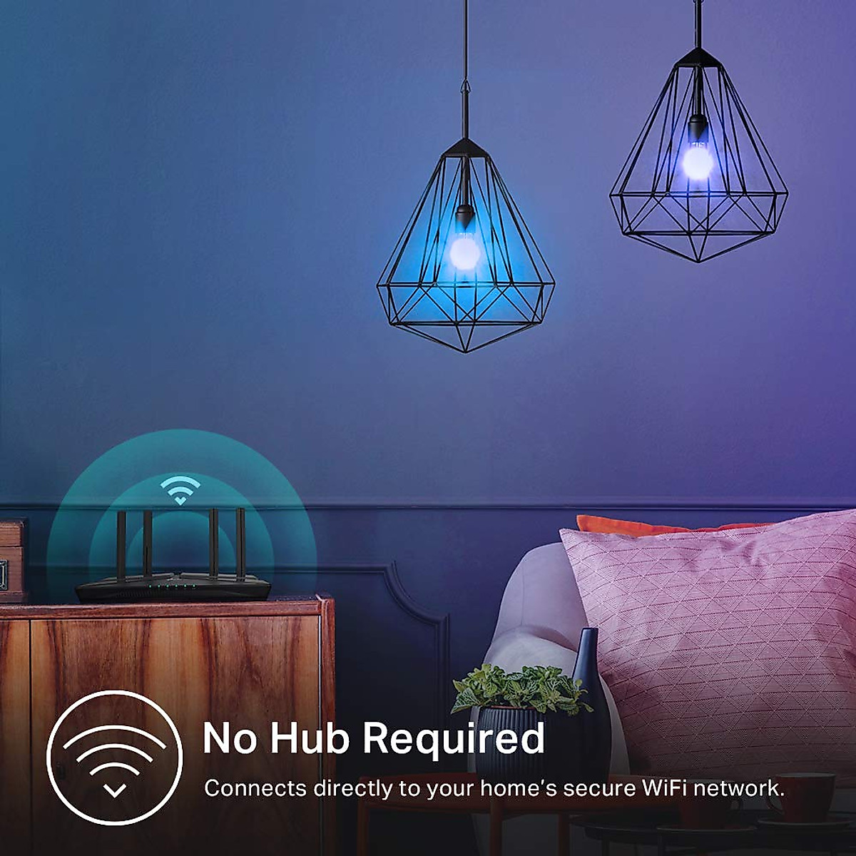 Kasa Smart Light Bulbs, Full Color Changing Dimmable Smart WiFi Bulbs Compatible with Alexa and Google Home, A19, 9W 800 Lumens,2.4Ghz only, No Hub Required, 2-Pack (KL125P2), Multicolor
