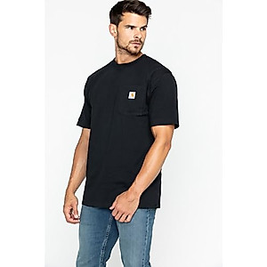CarharttMenLoose Fit Heavyweight Short-Sleeve Pocket T-ShirtBlackLarge
