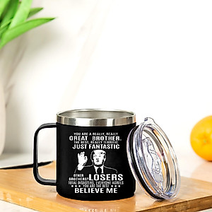 Edizzone Gifts for Brother -14Oz Cup - Brother Gifts - Best Brother Birthday Gift – Birthday Gifts for Brother - Gifts for Brother From Sister - Christmas Gifts for Brother