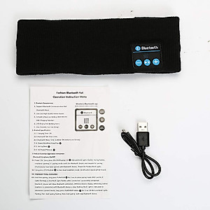 Fullgaden Bluetooth Sports Headband Headphones with Ultra-Thin HD Stereo Speakers Perfect for Sleeping,Workout,Jogging,Yoga,Insomnia, Air Travel, Meditation, Black