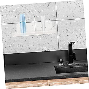 Cabilock 2pcs Wall-Mounted Storage Box Adhesive Shelf Wall Shelves Wall Mount Organizer Shelf for Wall Clear Shelf Wall Mounted Storage Shelf Wall Shelves for Wall Shelves for Storage