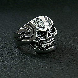 Hot Leathers Skull Cigar Ring (Silver, Size 13)