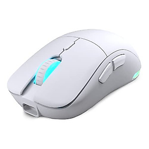 PWNAGE Ultra Custom Wireless Symm 1 Gen 2.0 - Ultra Lightweight Honeycomb Design Gaming Mouse 3370 Sensor - PTFE Skates - 6 Buttons - 74G (White, Solid Sides)