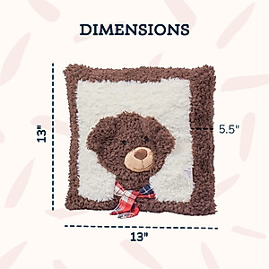 Wonder Products Bear Pillows - Irresistibly Cute Plush Bear Shape for Comfortable Cuddling - Ideal Gift for Kids and Bear Lover - Decorative Bed and Sofa Pillow for Cozy Ambiance - Polyester, Brown