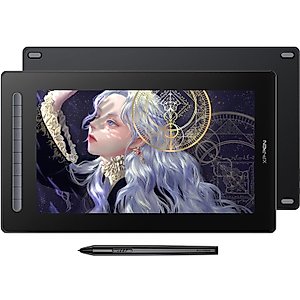 Drawing Tablet with Screen - XP-PEN Artist 2nd Pen Display Computer Graphics Tablet with Battery-Free X3 Stylus (15.4 inch, Black)