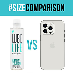 Lube Life Water-Based Toy Lubricant, Toy-Safe lube for Men, Women and Couples, Non-Staining, 8 Fl Oz