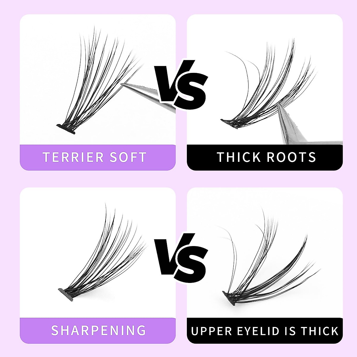 Bodermincer 20D 8-20mm To Choose 8-10-12-14mm MIX/14-16-18-20mm MIX rofessional Makeup Individual Cluster Eyelashes Grafting Fake False Eyelashes Eyelash Extension Individual Eyelash Bunche (20D-14mm)