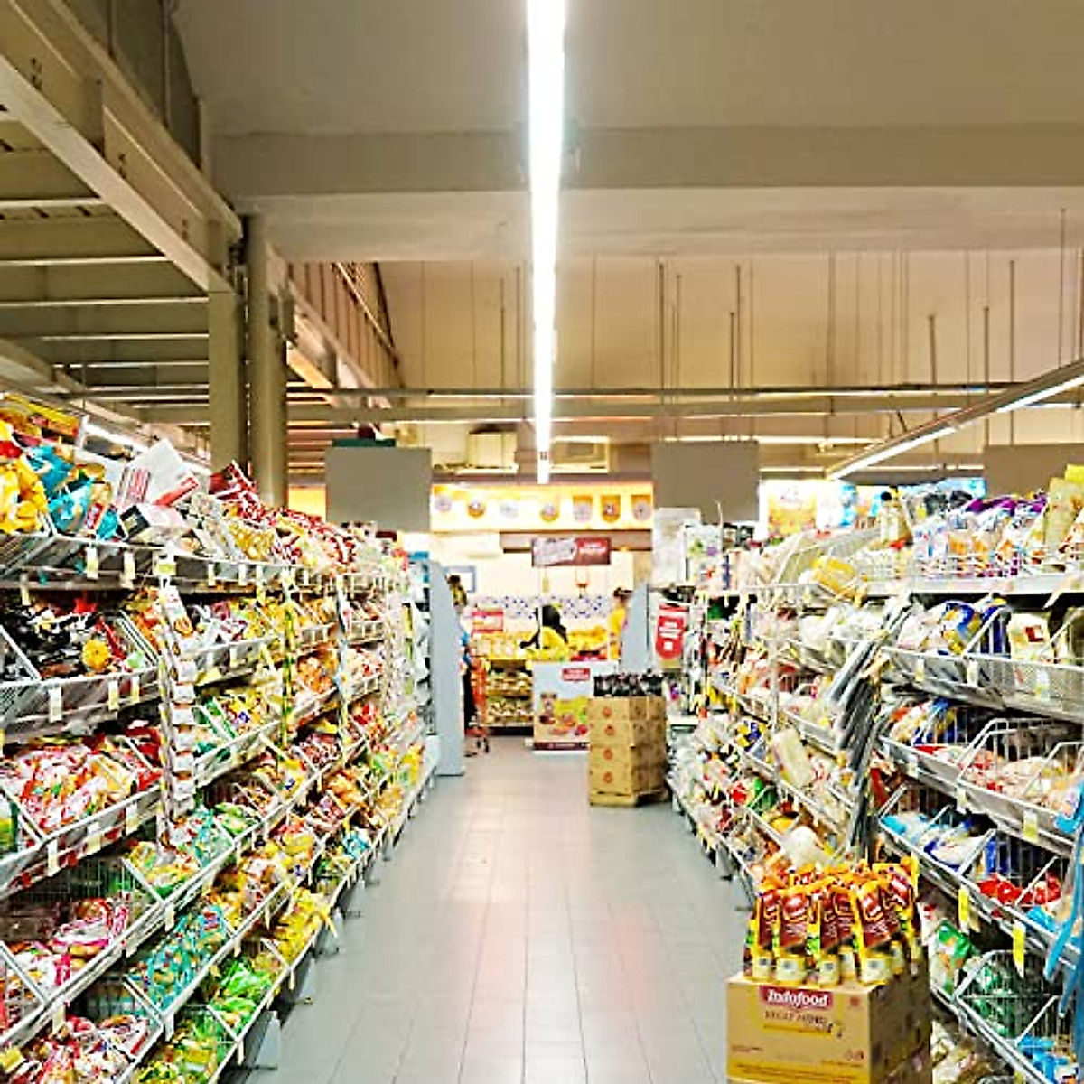 OOOLED 4FT Linkable LED Shop Light for Garages, 42W 4800LM 5000K Daylight LED Shop Lights, LED Ceiling Light with Pull Chain (ON/Off), Linear Worklight Fixture with Plug, 2 Pack