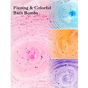 Bath Bombs 12 PCS Gift Set, Ribivaul Handmade Natural & Organic Bath Bomb with Rich Bubbles and Colors, Idea Mother's Day Gift for Men/Women/Kids/Friends