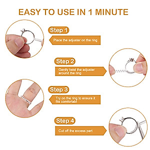 ARCUAT Ring Sizer Adjuster for Loose Rings, 12 Pack 4 Sizes Invisible Clear Silicone Ring Guard for Women Men, Ring Resizer Tightener Spacer Fitter for Too Big Ring, Make Ring Smaller without Resizing