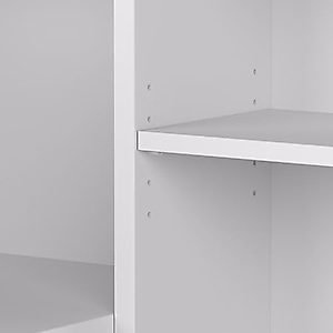 Bush Business Furniture Studio C 72W Reception Desk with Shelves in White