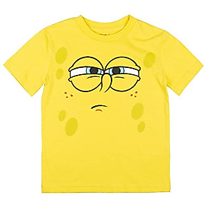SpongeBob SquarePants Squidward Little Boys 3 Pack T-Shirts Yellow/Blue/Grey 4