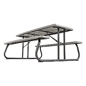 Lifetime Folding Picnic Table, 6-Foot, Gray