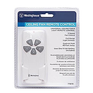 Westinghouse 7787000 Ceiling Fan and Light Remote Control, White