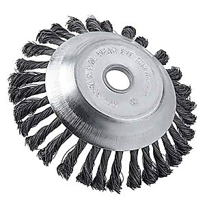 YUET 8'' Strimmer Head Garden Trimmer Wire Brush Cutter Solid Steel Wheel Weed Blade Razors Snow Plough Rope Mower Replacement for String Trimmers, Gardening Lawnmower, Moss Grass Rust Removal 8 Inch