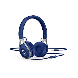 Beats Ep Wired On-Ear Headphones - Battery Free for Unlimited Listening, Built in Mic and Controls - Blue