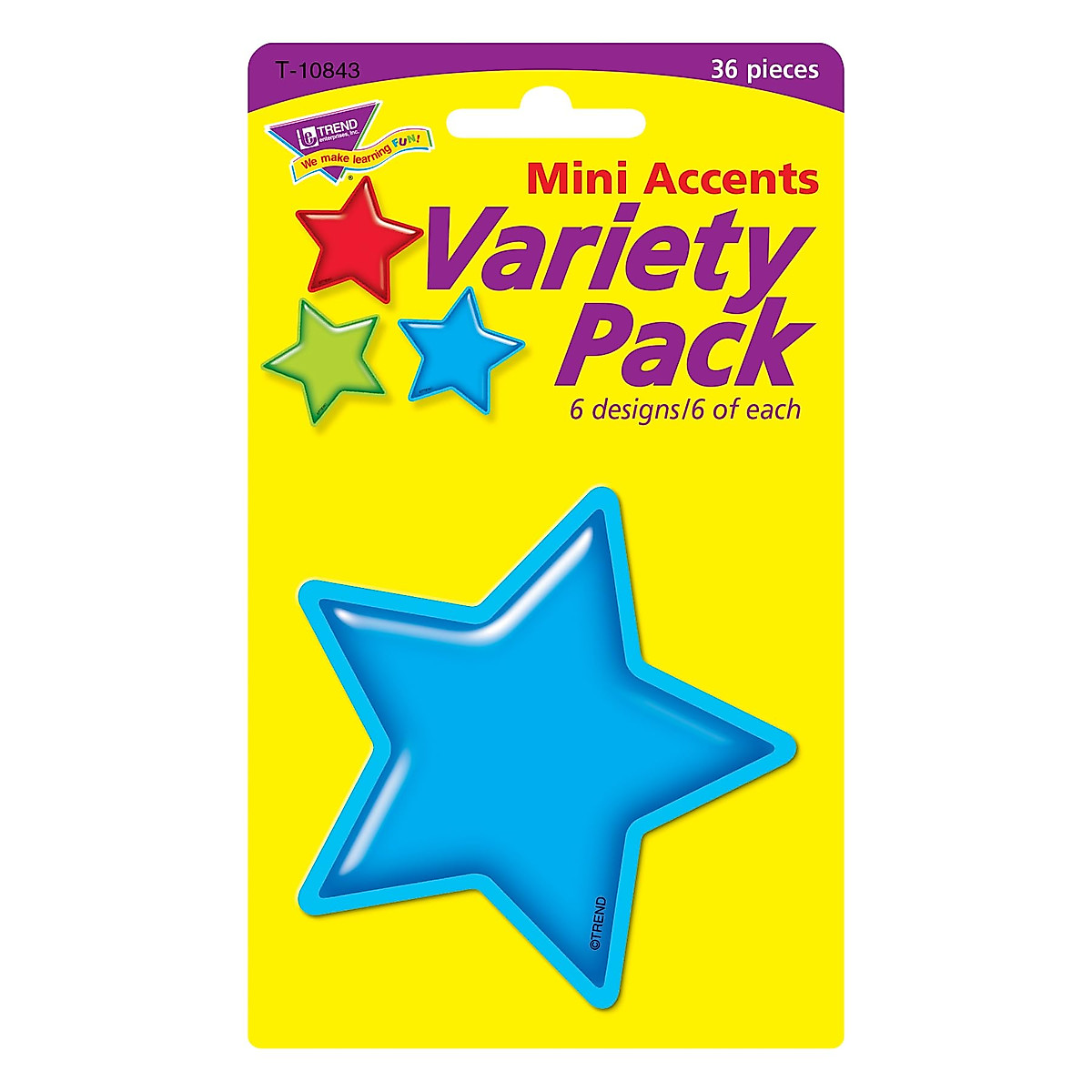 TREND enterprises, Inc. Gumdrop Stars Mini Accents Variety Pack, 36 ct