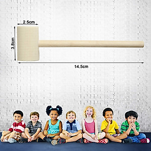 18 Pcs Mini Wooden Hammer Creative Pounding Educational Mallet for Boys and Girls