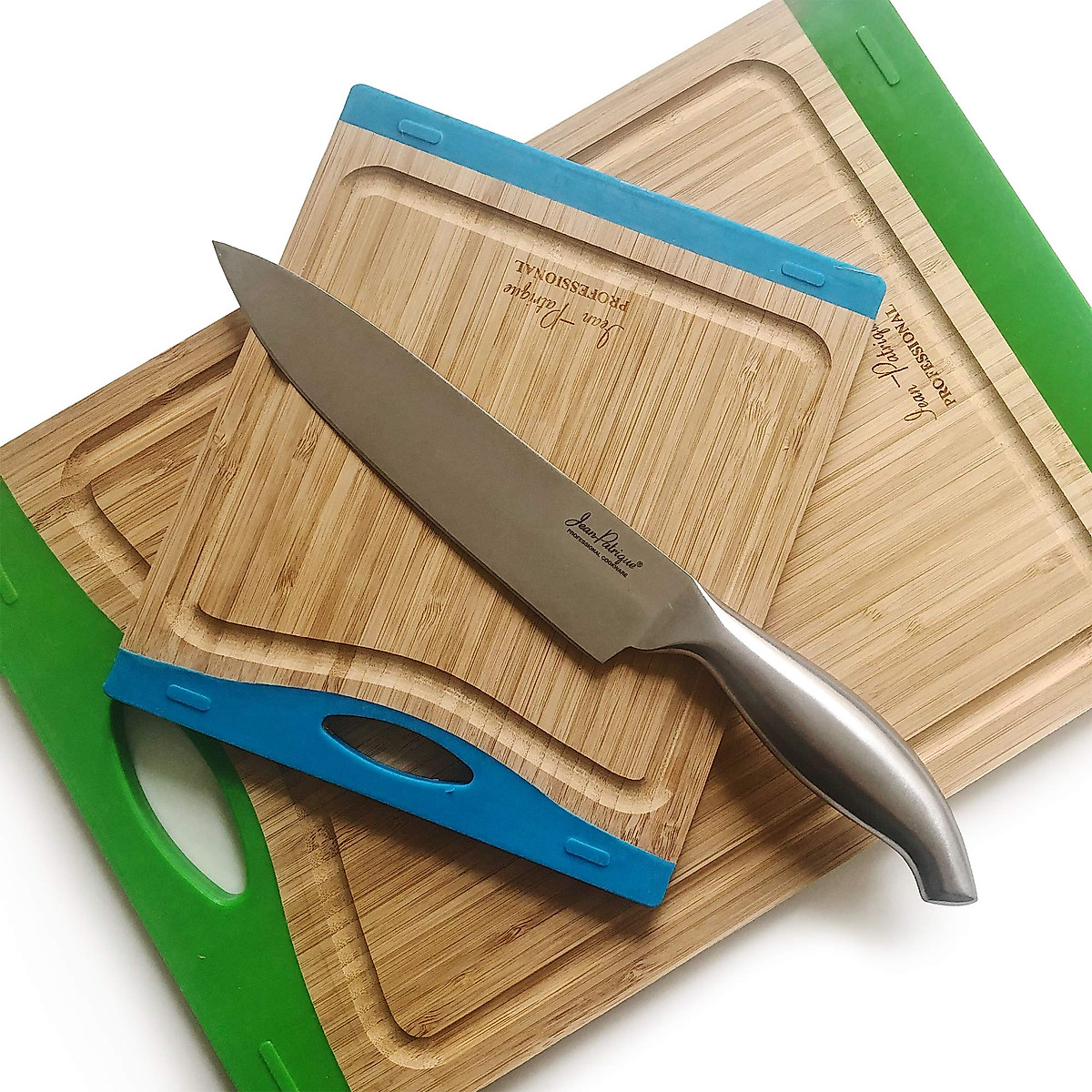 Jean-Patrique Professional Chef Knife - 8 Inch Kitchen Knife, Stainless Steel, Large Sharp Chef Knife - Chopaholic