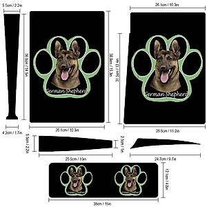 German Shepherd Dog Paw Cute Skin for P-S-5 Disc Edition Console and Controller Cover Wraps Full Print Protector Sticker